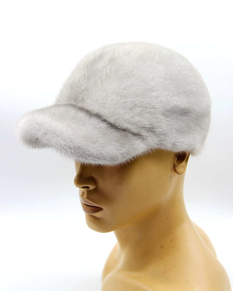 Mink fur baseball cap sapphire | Caps&HatsUA